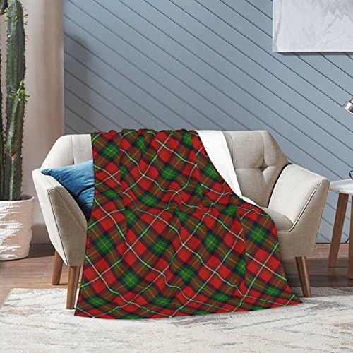 Throw Blanket Scottish Tartan Boyd Plaid Ultra Soft Lightweight Bed Blanket Quilt Durable Home Decor Fleece Blanket Sofa Blanket Luxurious Carpet for Men Women Kids 50"x40"