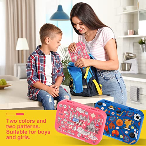 AOHEA Bento Lunch Box for Kids: BPA Free Kids Bento Box Toddler Lunch Box for Daycare or School(Pink)