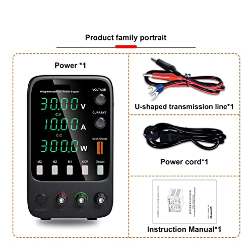 DC Power Supply Variable Laboratory Power Supply Adjustable DC Power Supply With Memory Function Programmable Switching Power Supply DC Power Supply Current Stabilizer for Spectrophotometer and lab Eq