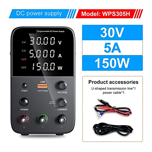 DC Power Supply Variable Laboratory Power Supply Adjustable DC Power Supply With Memory Function Programmable Switching Power Supply DC Power Supply Current Stabilizer for Spectrophotometer and lab Eq