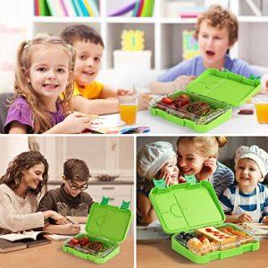 AOHEA Bento Lunch Box for Kids: BPA Free Kids Bento Box Toddler Lunch Box for Daycare or School (Green)