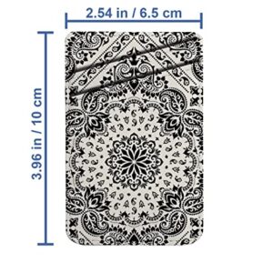 Diascia Pack of 2 - Cellphone Stick on Leather Cardholder ( Paisley Bandana Pattern Pattern ) ID Credit Card Pouch Wallet Pocket Sleeve