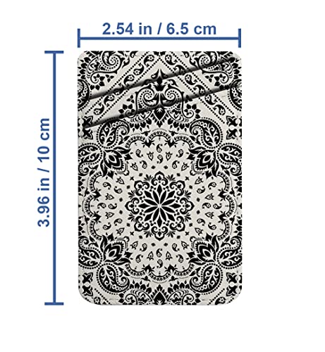 Diascia Pack of 2 - Cellphone Stick on Leather Cardholder ( Paisley Bandana Pattern Pattern ) ID Credit Card Pouch Wallet Pocket Sleeve