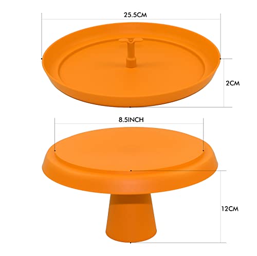 Enjoy Myself 7-Piece Set of Colorful Cake Stands, Versatile Dessert Plates and Fruit Platters, Cupcake Display Serving Tray for Any Occasion