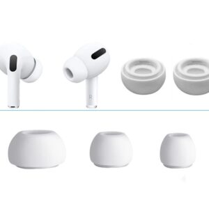 3 Pairs Replacement Ear Tips in-Ear Silicone Eartips Accessories Small Medium Large Eartips for Apple Airpods Pro (S-White)