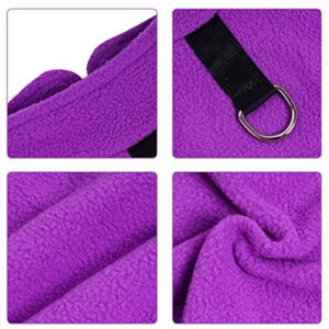 4pcs Dog Vest Sweater Pet Cold Weather Pullover Polar Fleece Winter Puppy Shirt Warm Clothes with Leash Ring for Small Pets Cats Dogs (Medium, Blue Purple Red Rose)