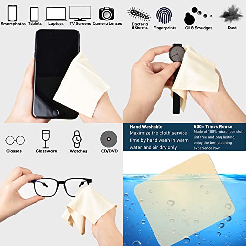 27 Pcs Nano Universal Webcam Covers - 5-Sizes for Every Size Webcam on Any Device -Reusable/Washed Multi-use – Protect Your Privacy and Prevent Lens Glass Breakage- 1 Microfiber Cleaning Cloth