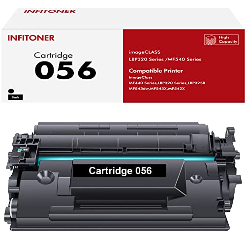 056 Toner Cartridge 1-Pack Black Compatible Replacement for Canon 056 CRG-056 imageCLASS LBP325dn MF543dw LBP325X MF543X MF542X Printer Ink