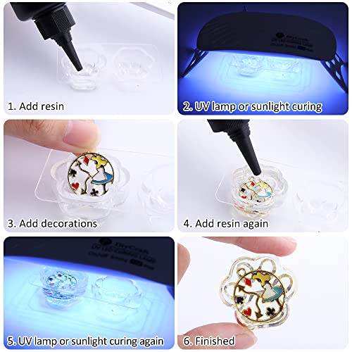 UV Resin - DIYcraft Odorless Crystal Clear Hard Resin 200g, Fast Curing Epoxy Resin for DIY Resin Molds, Jewelry Making - Suitable Art Craft Beginner UV Resin Jewelry Making Kit