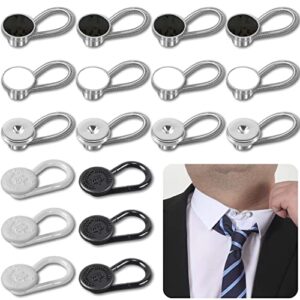 yuanhang 18pcs shirt collar button extender: neck button extender for mens dress shirt - comfortable tie collar expander