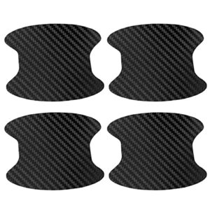 kingsea 4pcs car door handle scratch protector,tpu 3d carbon fiber texture car door handle paint scratch protector sticker universal (style 7)