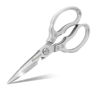 nilehome kitchen scissors, scissors all purpose, scissors heavy duty for kitchen food scissors, non-slip stainless steel sharp meat scissors for kitchen sheers cooking scissors