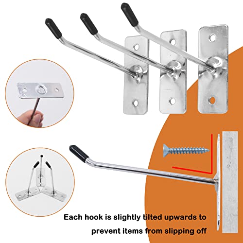 20pcs Wall Mounted Hook Home Storage Organizer Hanger for Coat Bag Hat Heavy Duty Coat Hook Hanger Wall Mount Hook Garage Hooks Tool for Garage Shop Retail Office Kitchen Store Display (4 inch)