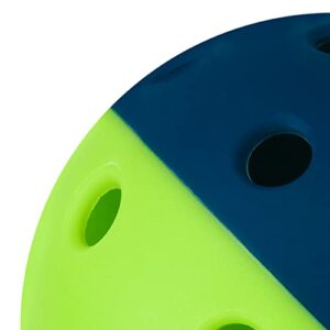 PCKL Optic Speed Pickleball Balls | Indoor & Outdoor | 4 Pack of Balls | Built to USAPA Specifications (Outdoor Duotone Navy/Neon Green)