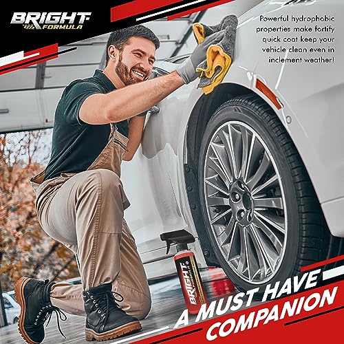 Ceramic Coating Car Wax -By Bright Formula for Cars - 3 in 1 Ceramic Spray Wax And Wash, Car Coating - Ceramic Coating Detail Si02 Spray - Ceramic Wax For Cars, Silicon Dioxide Ceramic Spray Coating For Cars