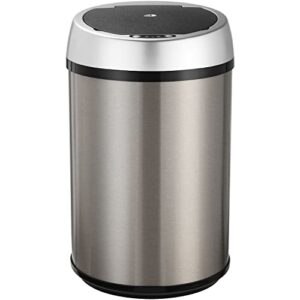 hanover 12-liter / 3.1-gallon stainless steel 12 liter-3.1 gallon home and kitchen | fingerprint smudge resistant | soft close | sensor lid, 12l trash can 3