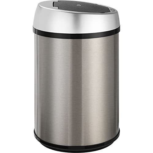 Hanover 12-Liter / 3.1-Gallon Stainless Steel 12 Liter-3.1 Gallon Home and Kitchen | Fingerprint Smudge Resistant | Soft Close | Sensor Lid, 12L Trash Can 3