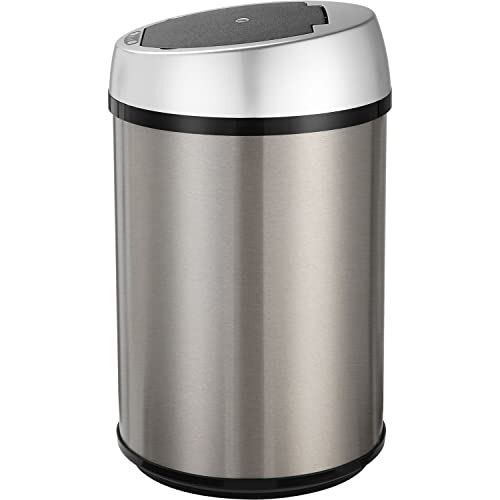 Hanover 12-Liter / 3.1-Gallon Stainless Steel 12 Liter-3.1 Gallon Home and Kitchen | Fingerprint Smudge Resistant | Soft Close | Sensor Lid, 12L Trash Can 3