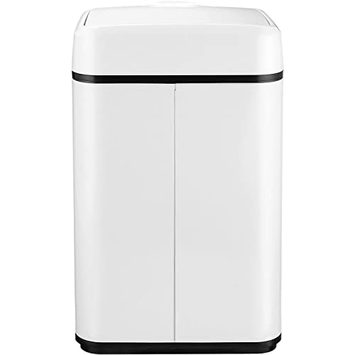 Hanover White 9-Liter / 2.3-Gallon Trash Can with Sensor Lid