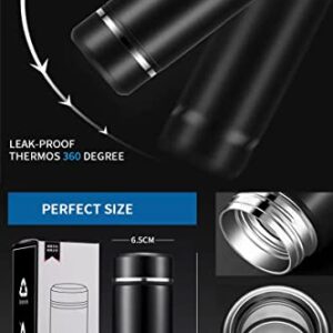 500ml Thermos Stainless Steel Double Wall Vacuum Flask Smart Water Bottle with LED Screen for Temp (White)