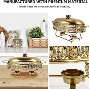 BESTonZON Stainless Steel Chafing Chafing Dish Buffet Set Stock Pot Buffet Warming Tray Buffet Dish Oval