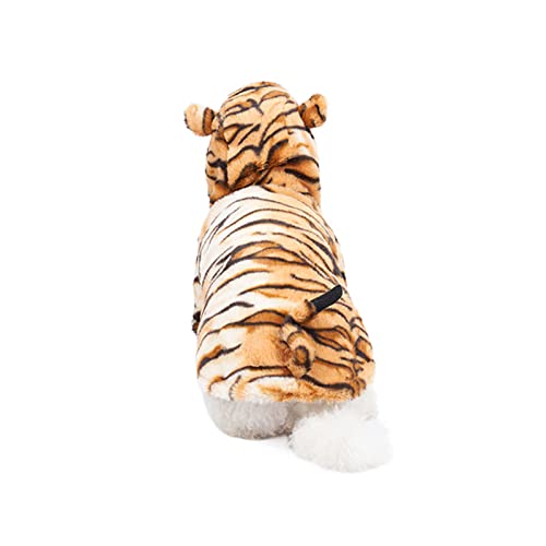 Halloween Dog Hoodie, Tiger Plush Costume Cosplay Accessories Dog Halloween Outfits for Small Medium Dogs Clothes Brown S