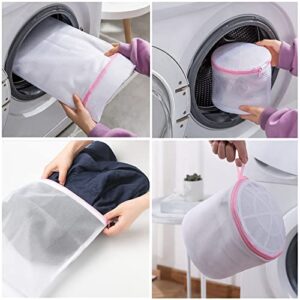 Delicates Mesh Laundry Bags, Laundry Bags Mesh Wash Bags, Lingerie Bags for Washing Delicates, Reusable Travel Laundry Bag for Blouse, Sock, Underwear, Baby Clothes (3 Pack:S+M+L)