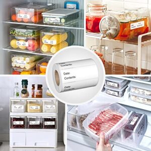 Printholic 500 Pcs 1" x 3" Freezer Refrigerator Food Labels, Removable Adhesive, Water Oil Resistant, No Residue Food Storage Containers Labels Perfect for Monitoring Your Food in Kitchen