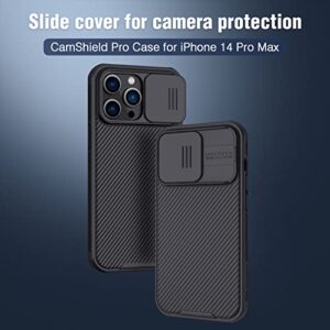 Nillkin for iPhone 14 Pro Max Case with Slide Camera Cover [Lens Protection] CamShield Pro Anti-Scratch & Shockproof Protective Phone Case for iPhone 14 Pro Max 6.7 inch - Black