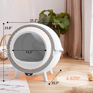 Self Cleaning, DECEMPADS Automatic,Safety Protection Extra Large Cabin Weight Sensor APP Control Timer No Scooping Smart Cat litter box Washable Cleaning Cabin