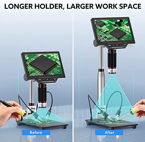 TOMLOV Digital Microscope Extension Tube ET02,See Entire Coin,6 inch Extender Pole for TOMLOV DM201 DM202 DM10 DM9 DM4 DM401 DM402 Elikliv LCD Microscope,Aluminium Center Column Extension Rod Bar