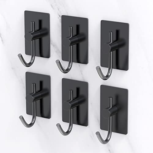 WUIVIUT Wall Hooks Towel Hanger Heavy Duty, Adhesive Hooks Stick on Wall for Bathroom Kitchen Door Cabinet, Towel Holders for Hanging Coat Clothes Key Robe