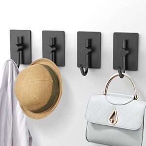 WUIVIUT Wall Hooks Towel Hanger Heavy Duty, Adhesive Hooks Stick on Wall for Bathroom Kitchen Door Cabinet, Towel Holders for Hanging Coat Clothes Key Robe