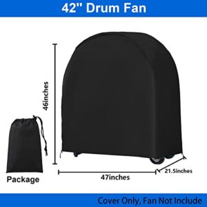 BeSkyer 420D Outdoor Industrial Fan Cover Waterproof Dustproof 42" Fan Cover Protective Cover Fan Accessories Fan Guard Blower Cover