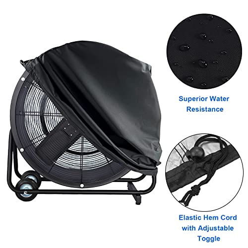 BeSkyer 420D Outdoor Industrial Fan Cover Waterproof Dustproof 42" Fan Cover Protective Cover Fan Accessories Fan Guard Blower Cover