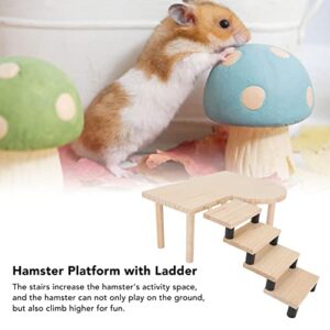 Tnfeeon Hamster Stand Platform Toys Wooden Exercise Toy Pet Landscaping Platform for Hamster Squirrel Gerbil Chinchilla