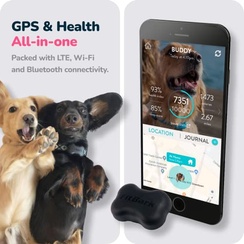 FitBark GPS Dog Tracker 2nd Gen (2022) | Health & Location Pet Tracking Smart Collar Device | 4G LTE Multi-Carrier Verizon, AT&T & T-Mobile US Coverage | Small (16 g) & Waterproof | iPhone & Android