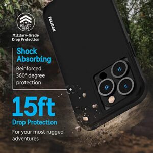 Pelican Ranger Series - iPhone 14 Pro Case 6.1" [Wireless Charging Compatible] Protective Phone Case with Anti-Scratch Tech [15FT MIL-Grade Drop Protection] Slim Rugged Cover for iPhone 14 Pro - Black