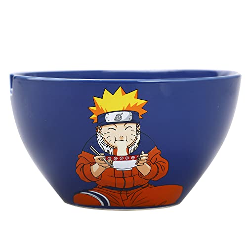 Bioworld Naruto Uzumaki Eating Noodles 20 oz Ramen Bowl With Chopsticks