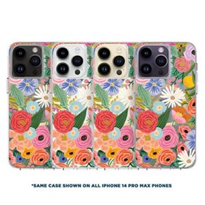 Rifle Paper Co. iPhone 14 Pro Max Case [Compatible with MagSafe] [10ft Drop Protection] Cute iPhone Case 6.7" with Floral Pattern, Anti-Scratch Tech, Shockproof Material, Slim Fit - Garden Party Blush