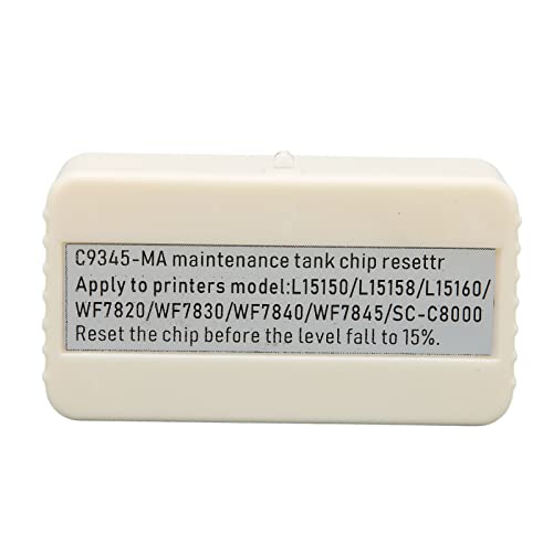 Zyyini Printer Chip Resetter, C9345 Maintenance Tank Chip Resetter for L15150, L15158, L15168, L15060, for WF7820, WF7830, WF7840, WF7845 and Other Printer Models,Waste Box Ink Maintenance Tank