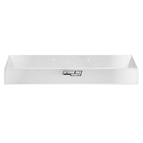 Extreme Max 5001.6194 Wall-Mount Aluminum Aerosol Storage Shelf for Enclosed Trailer Shop Garage Storage - 8-Can Capacity, Silver