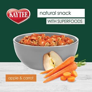 Kaytee Natural Snack with Superfoods For Pet Guinea Pigs, Rabbits, Hamsters, and Other Small Animals, Apple & Carrot, 2.5 Ounces