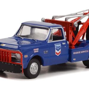 Greenlight 46100-A Dually Drivers Series 10-1969 Chevy C-30 Dually Wrecker - Standard Oil Company Roadside Service 24 Hour 1:64 Scale Diecast