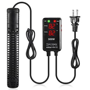 szelam aquarium heaters 300w submersible fish tank heater 55 gallon, anti-dry burning and anti-overheating, explosion-proof fast heating fish heater for freshwater and saltwater aquarium tank heater