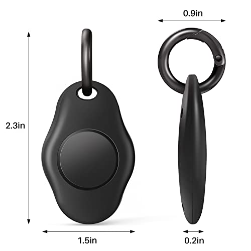 Waterproof Airtag Holder Keychain Case,HonShoop Screw Full Cover Protective Air Tag Compatible for Apple AirTag Key Ring (Black 1 Pack)