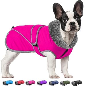 dogcheer dog coat, christmas dog winter jacket puppy cold weather coats with thick padded, reflective dog sweater waterproof windproof pet warm vest clothes for small medium large dogs