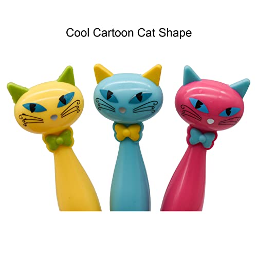 Lopenle 6PCS Cool Cat Ballpoint Pens Pretty Cartoon Cat Pens Novelty Animal Pens With 6 Pieces Refills Black Ink For Kids School Office Birthday Party…