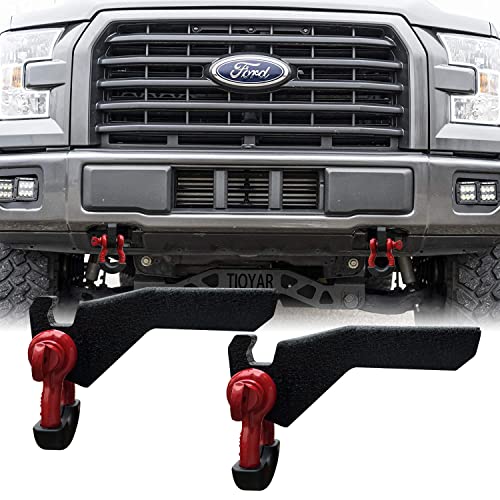 TIOYAR Front Demon Bracket Tow Hook Shackle Mount Kit Compatible with 2009-2023 Ford F150 - RS150