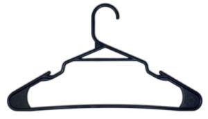 eco-friendly clothing hangers for avg. weight (max 3lbs) clothes made from 100% recycled post industrial plastic (black, 60)